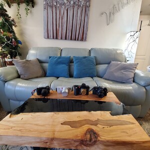 Coffee Table River Table Epoxy Table Pecan THICK! - Etsy