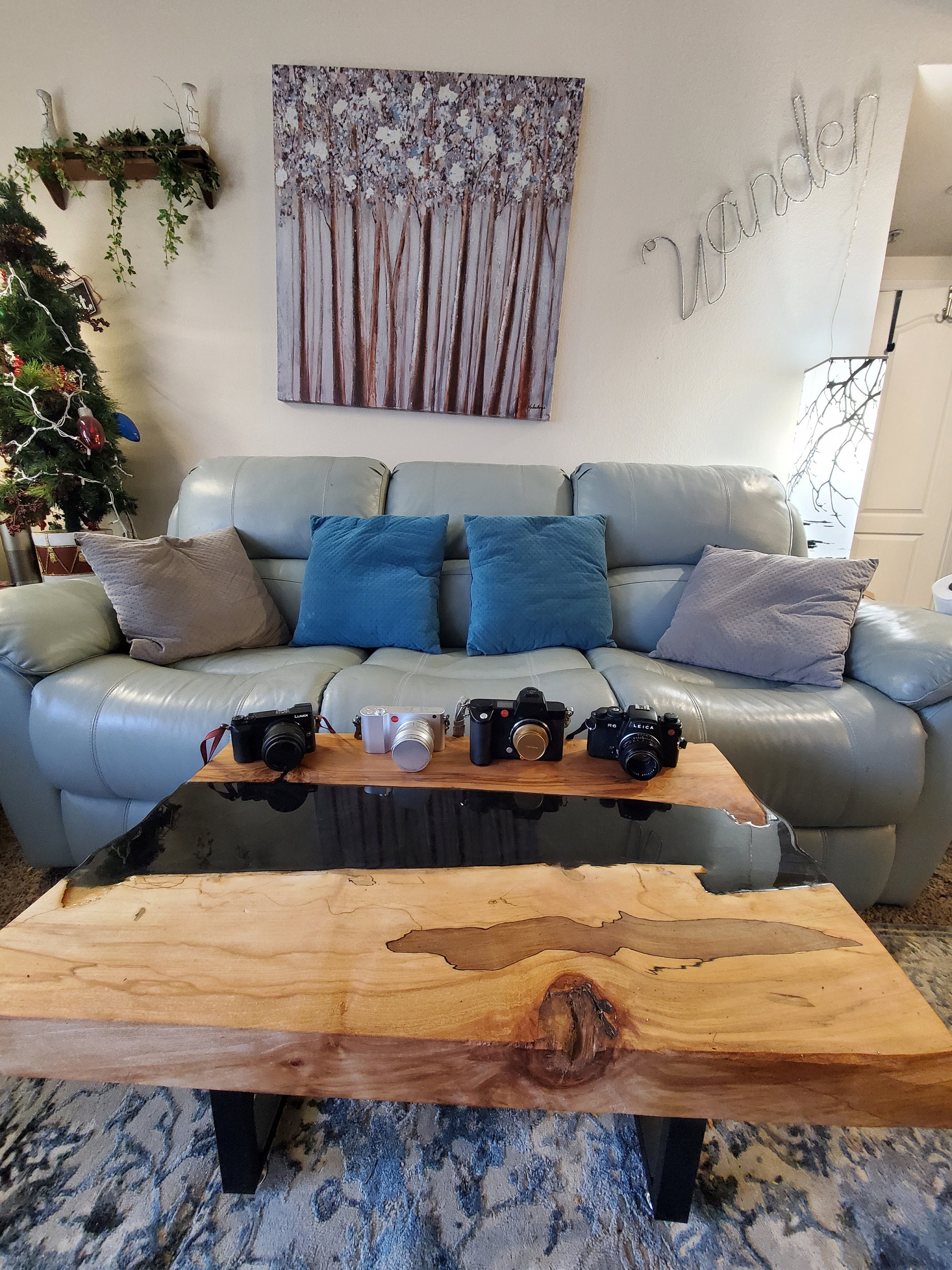 Coffee Table River Table Epoxy Table Pecan - Etsy