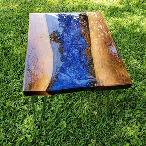 River Table Deep Blue on Black Walnut - Etsy