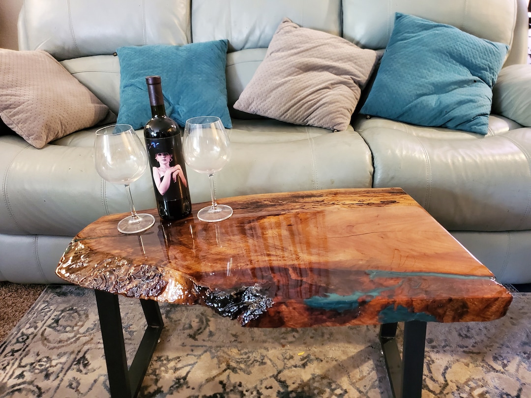 Coffee Table Epoxy Table Pecan Table - Etsy