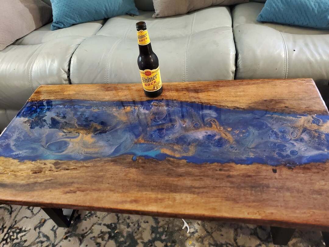 Coffee Table River Table Epoxy Table Pecan - Etsy