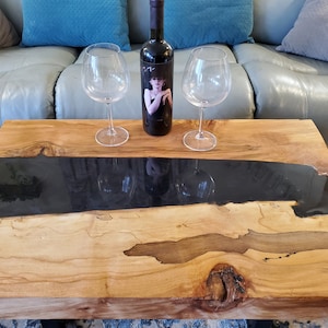 Coffee Table River Table Epoxy Table Pecan THICK! - Etsy