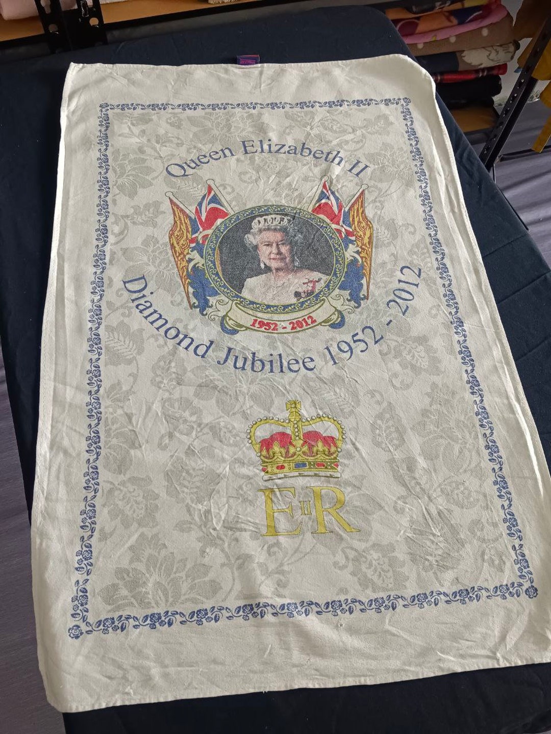 Vintage Queen Elizabeth II Diamond Jubilee Tea Towel 19x30 - Etsy