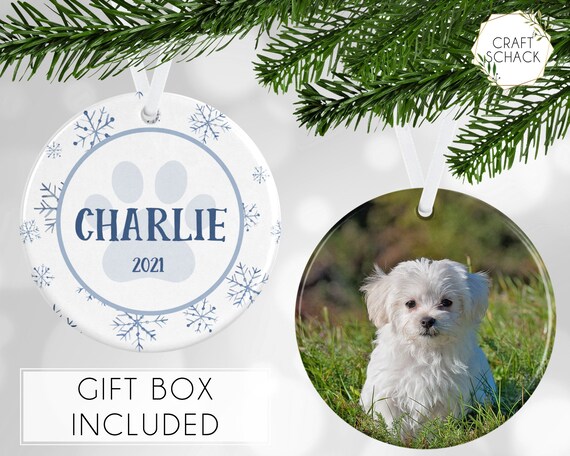Blue Snowflakes Pet Ornament Personalized Pet Ornament Pet - Etsy