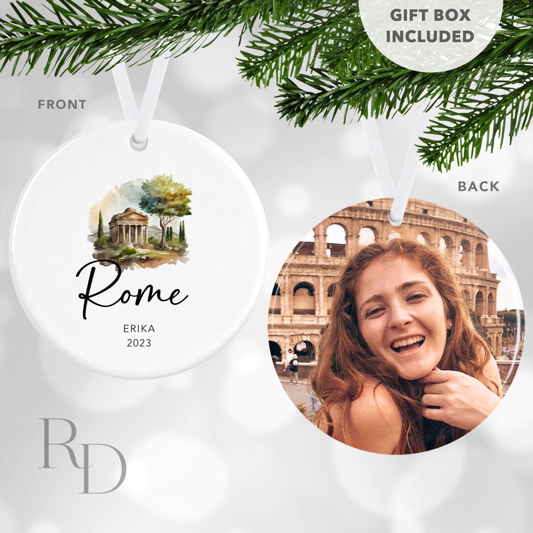 Rome Christmas Ornament, the Pantheon Souvenir, Italy Vacation Ornament ...