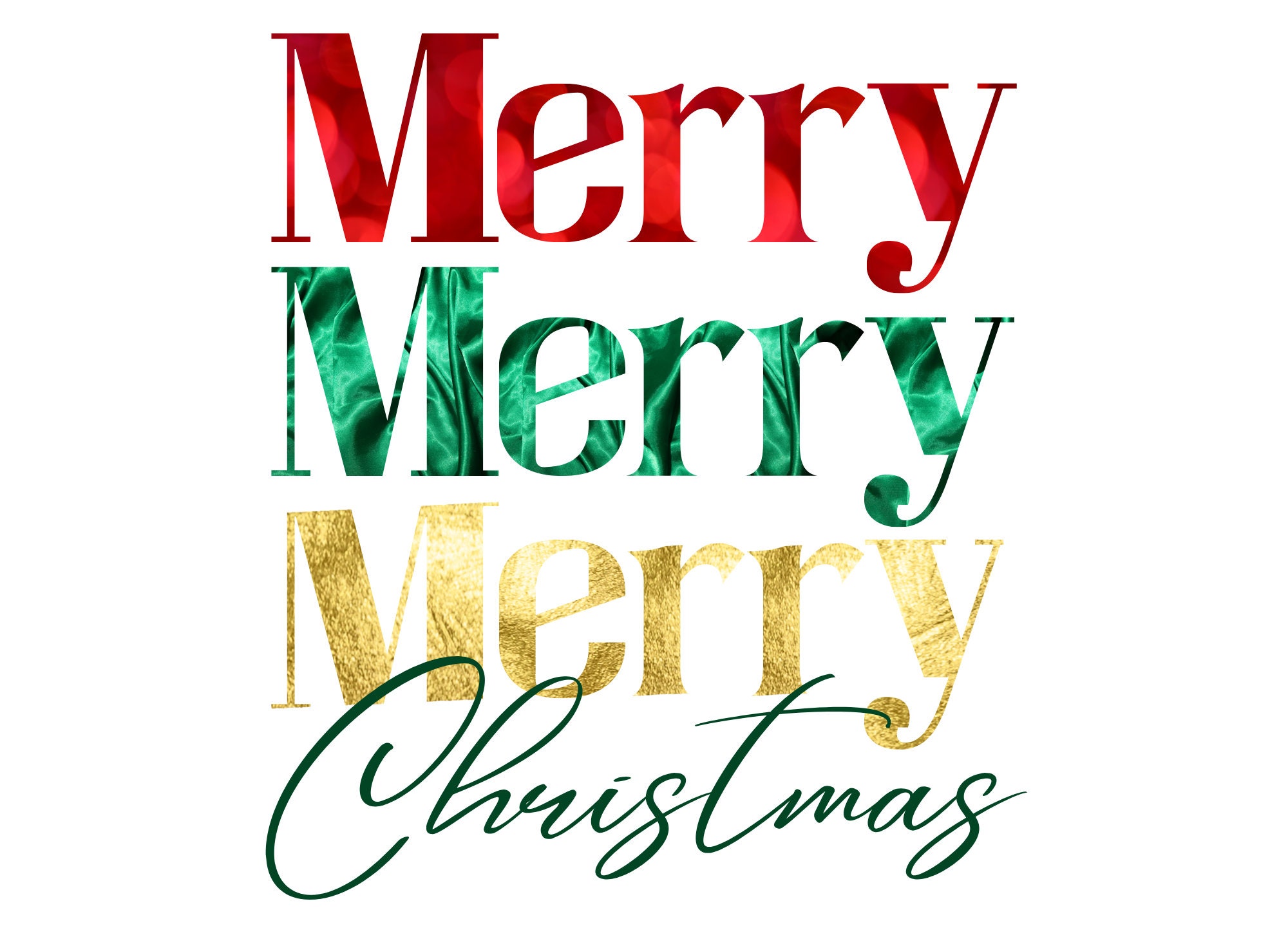 PNG Merry X3 Christmas - Etsy