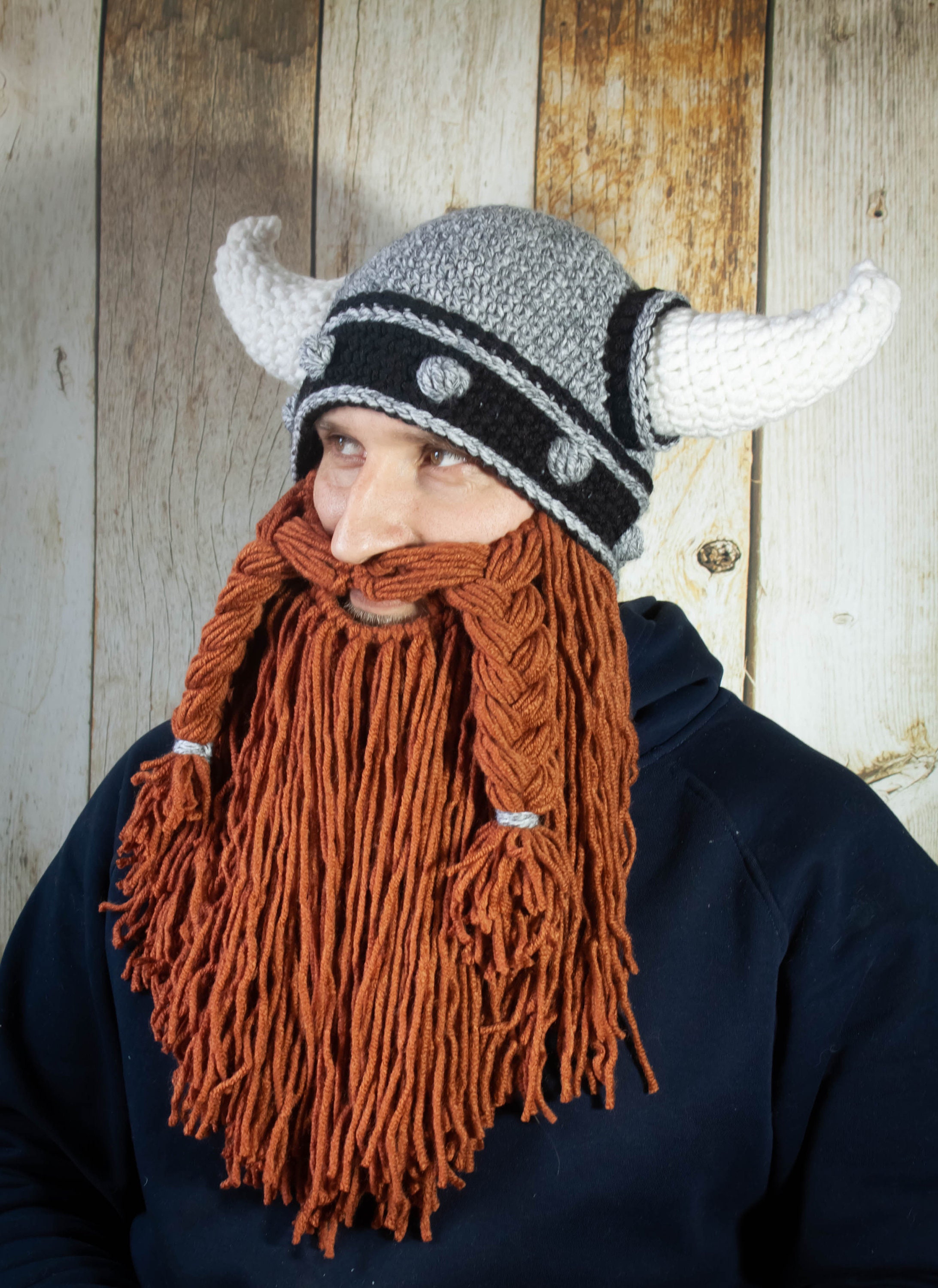 Crochet Viking Helmet pattern Horned helmet with beard PDF | Etsy