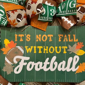 FARMHOUSE WELCOME FOOTBALL Wreath, Burlap Deco Mesh, 24 X 24, It's Not ...