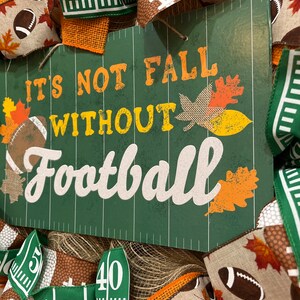FARMHOUSE WELCOME FOOTBALL Wreath, Burlap Deco Mesh, 24 X 24, It's Not ...