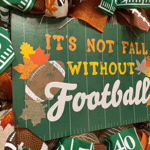 FARMHOUSE WELCOME FOOTBALL Wreath, Burlap Deco Mesh, 24 X 24, It's Not ...