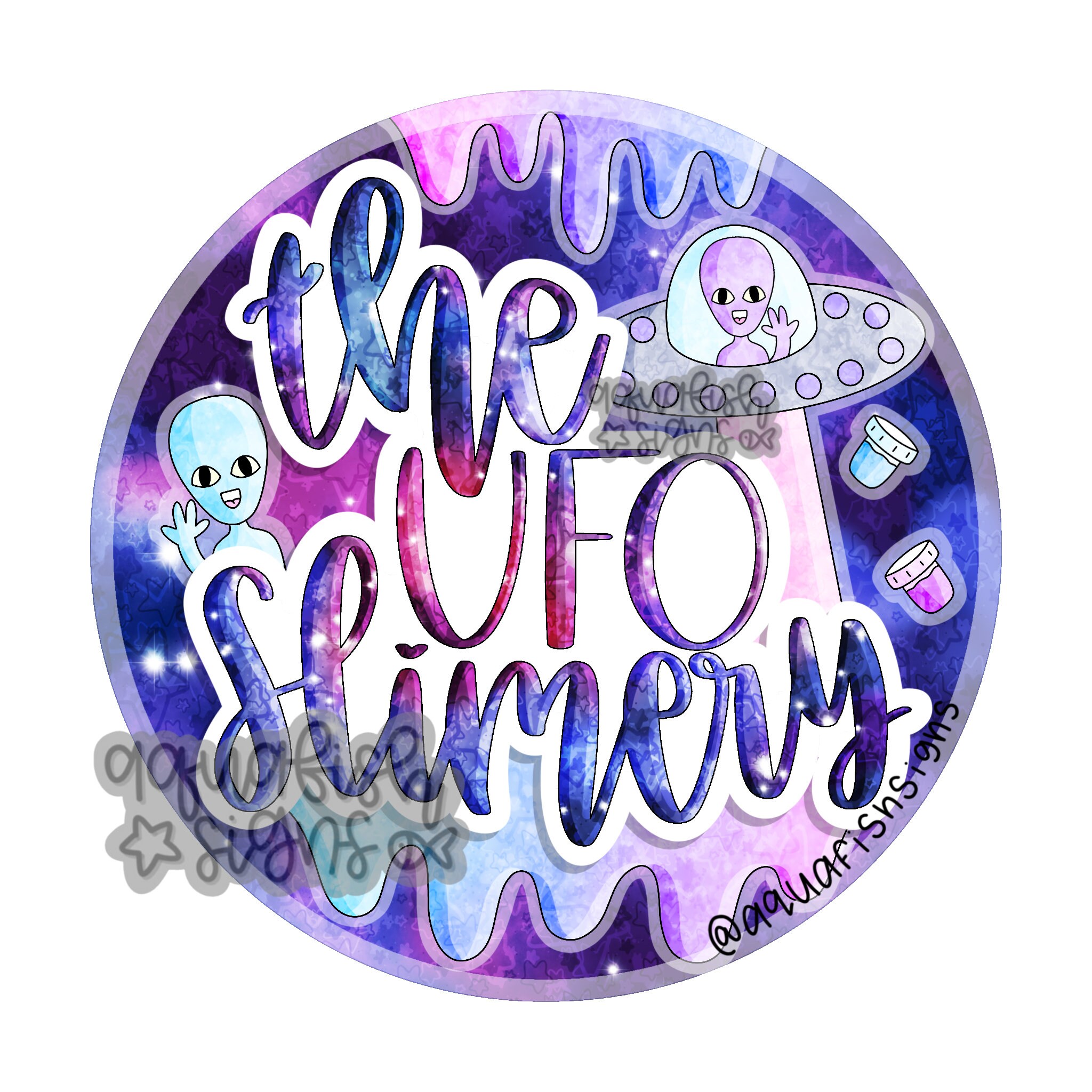 Custom Slime Fansign/Logo/Profile Picture Glitter style | Etsy
