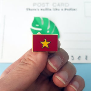 Vietnam Flag Pin Badge - Etsy
