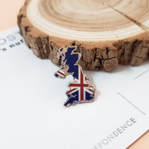 The United Kingdom Map Pin Badge - Etsy