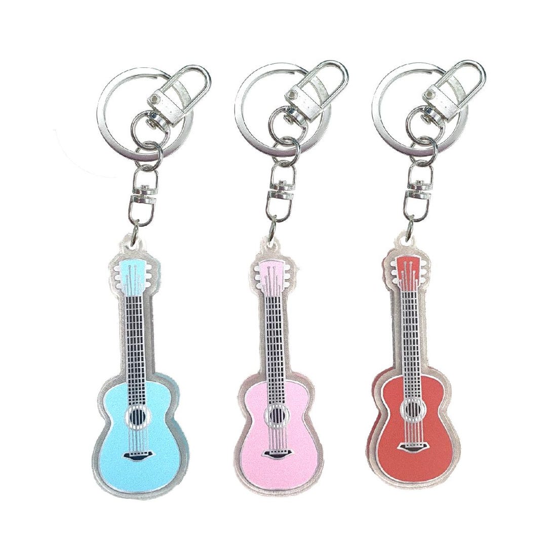 Acoustic Guitar Key Ring: 3 Color - Etsy
