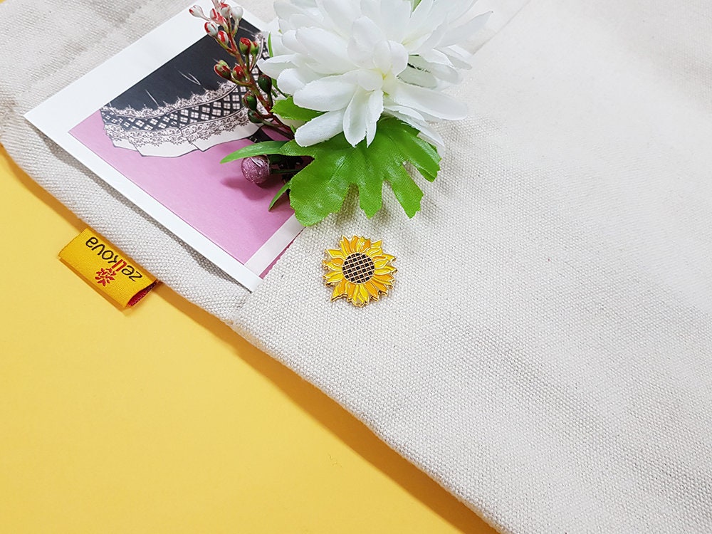 Sunflower Pin Badge | Etsy UK