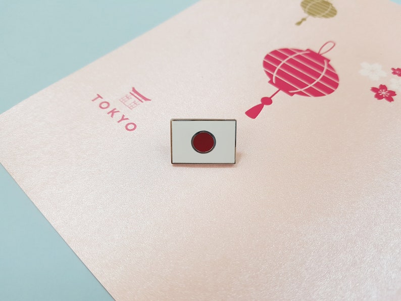 Japan Flag Pin Badge - Etsy
