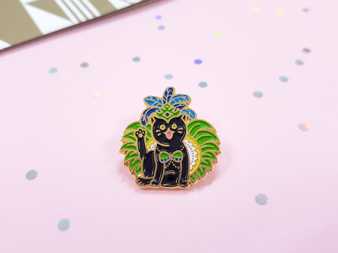 Brazil Samba Cat Pin-badge - Etsy