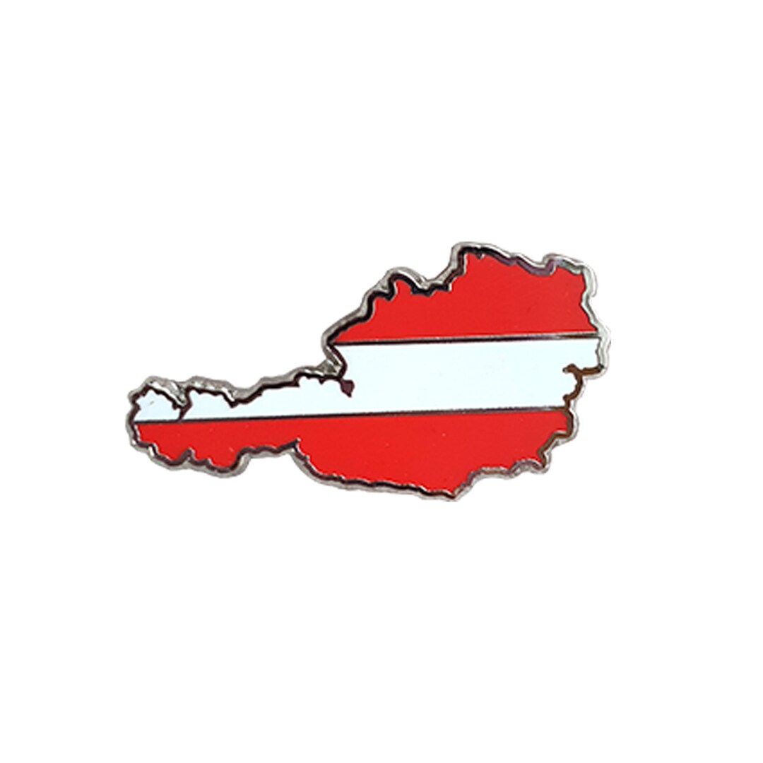 Austria Flag Map Pin Badge - Etsy