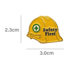 Safety First Hard Hat Pin Badge - Etsy
