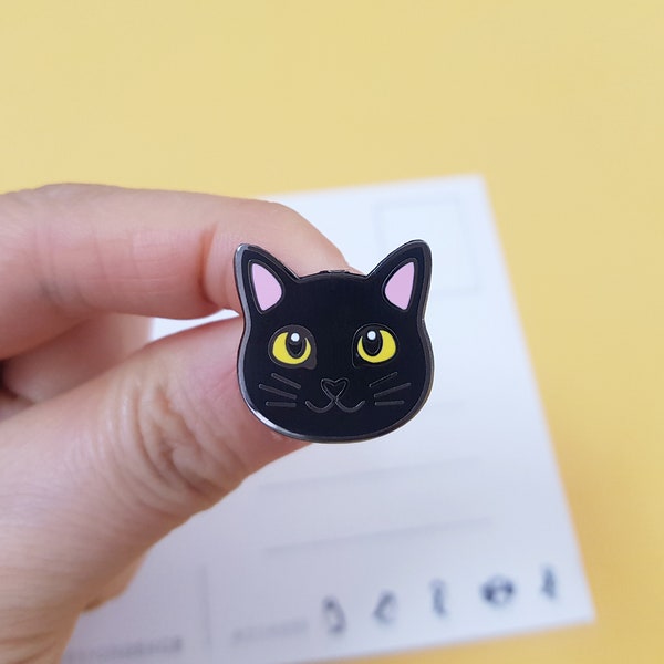 Black Cat Pin - Etsy