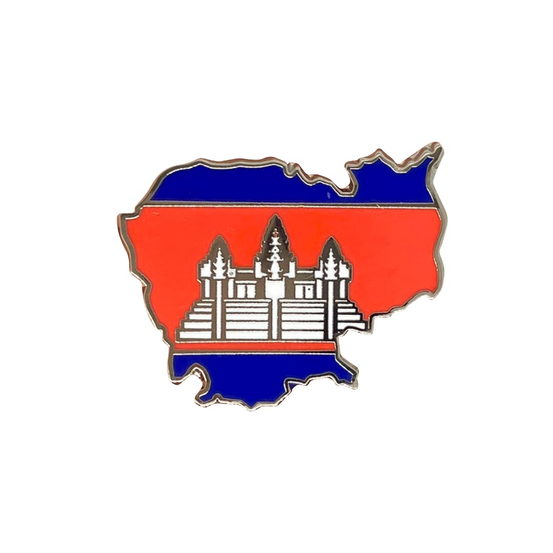 Cambodia Map Pin Badge - Etsy