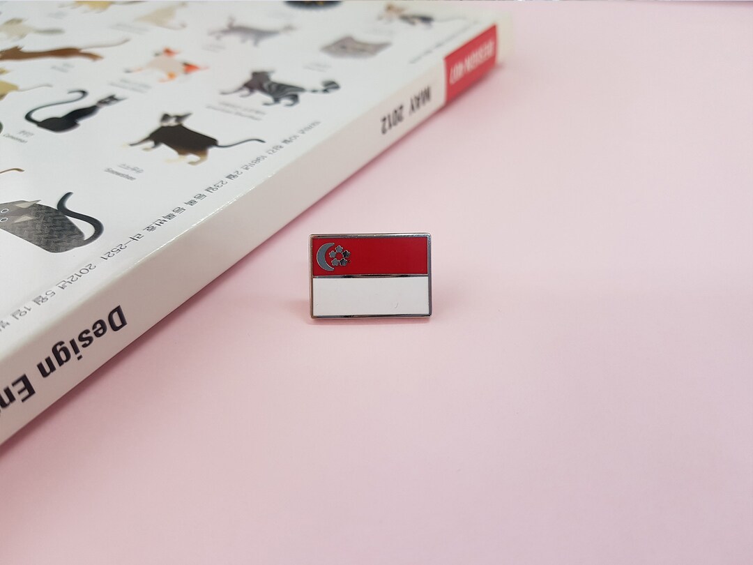 Singapore Flag Pin Badge - Etsy