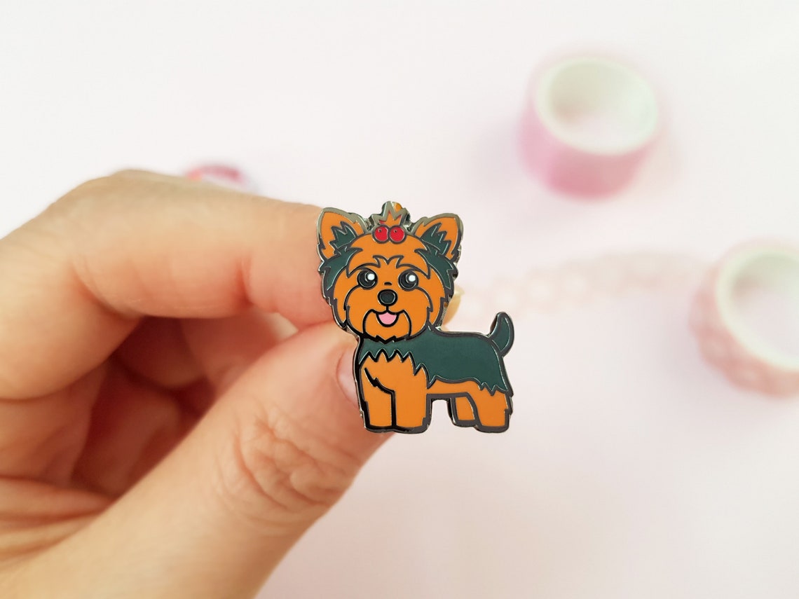 Yorkshire Terrier Dog Pin-badge - Etsy