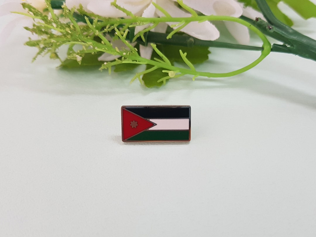 Jordan Flag Pin Badge - Etsy