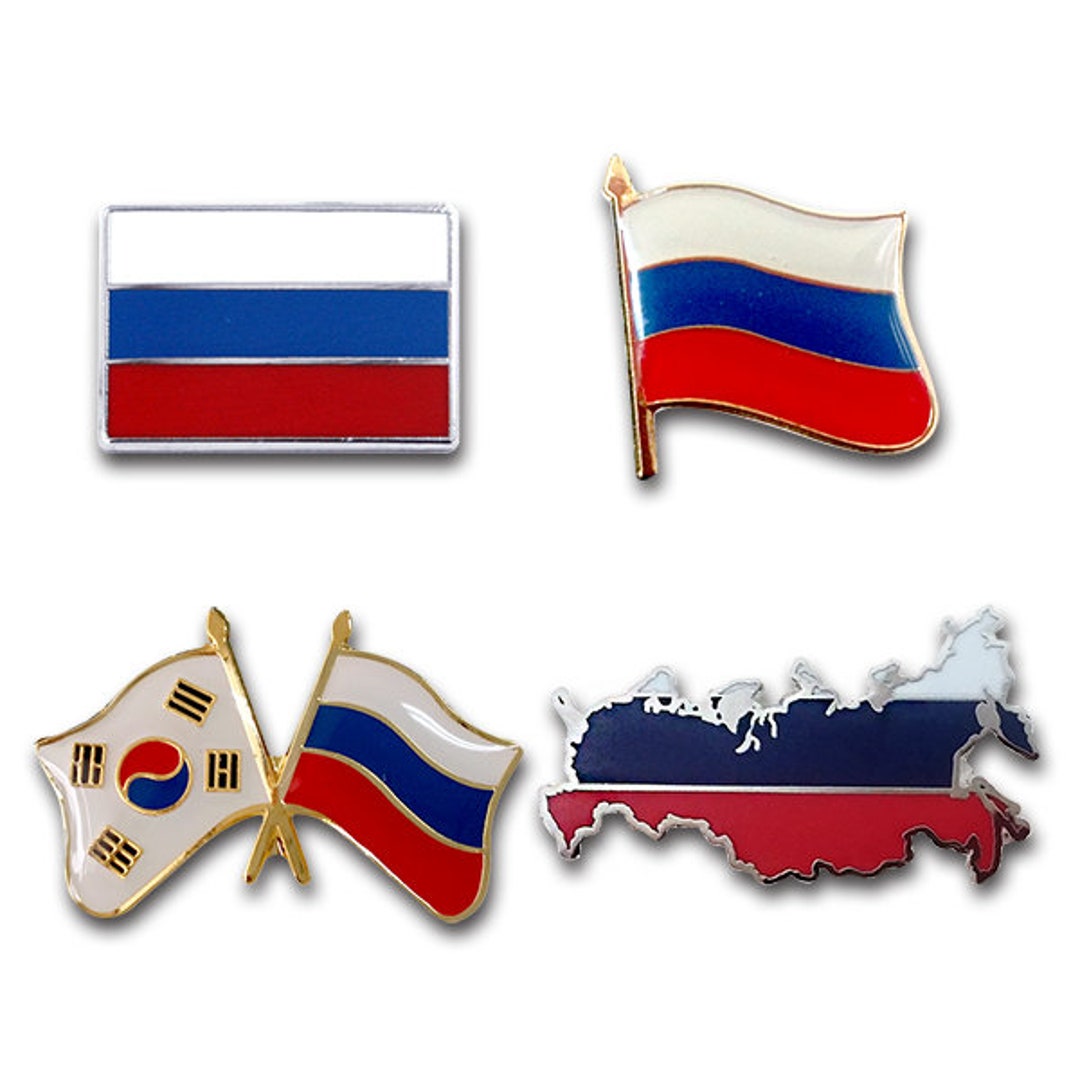 Russia Flag Pin Badge Collection - Etsy