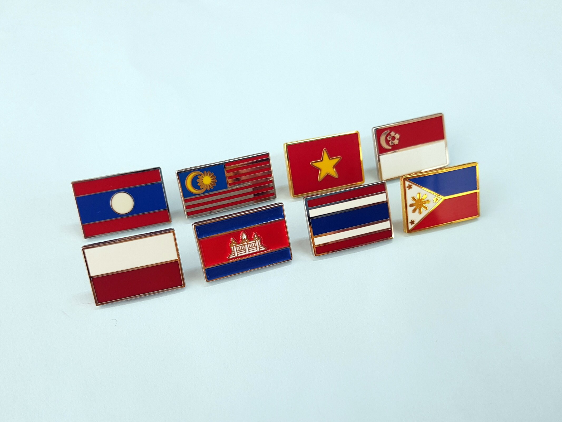 Southeast Asia Flag Pin Badge - Etsy