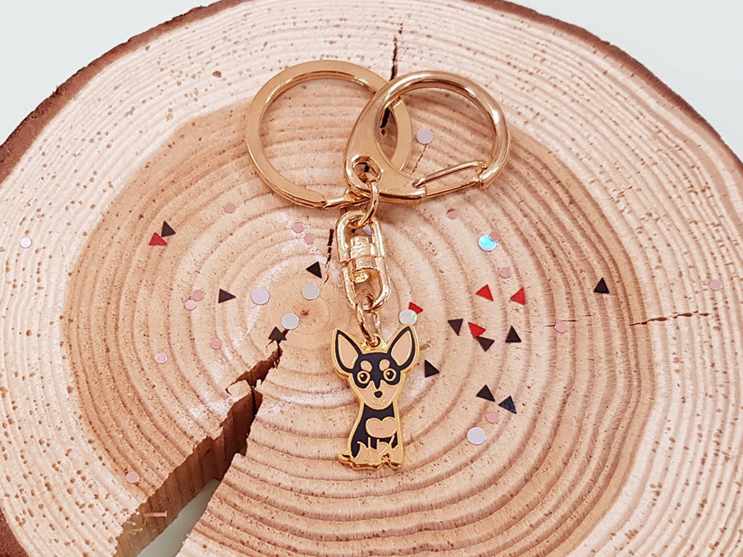 Miniature Pinscher Dog Keychain - Etsy