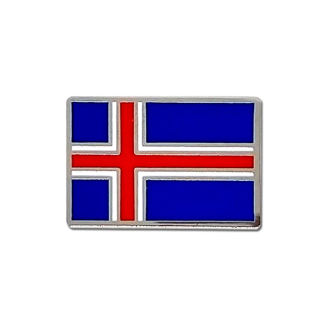 Iceland Flag Pin Badge - Etsy