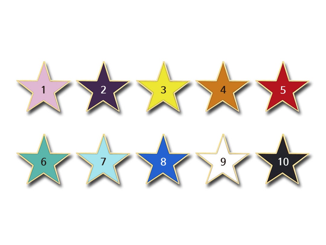 Color Star Pin-badge - Etsy