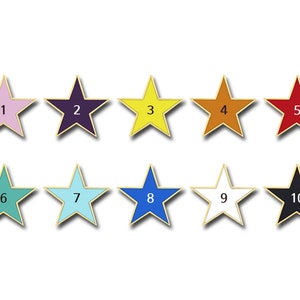 Color Star Pin-badge - Etsy