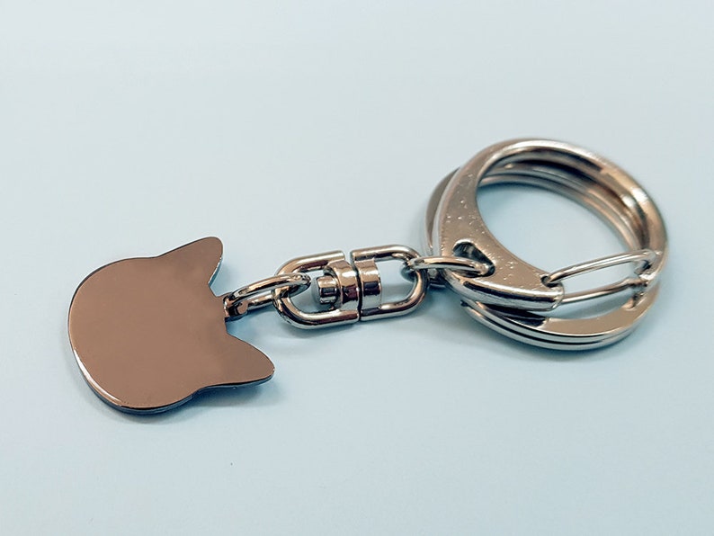 Russian Blue Cat Keychain | Etsy