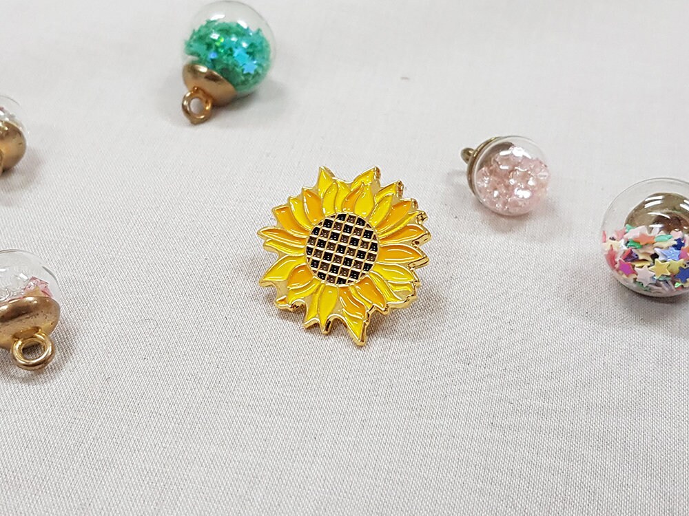 Sunflower Pin Badge | Etsy UK