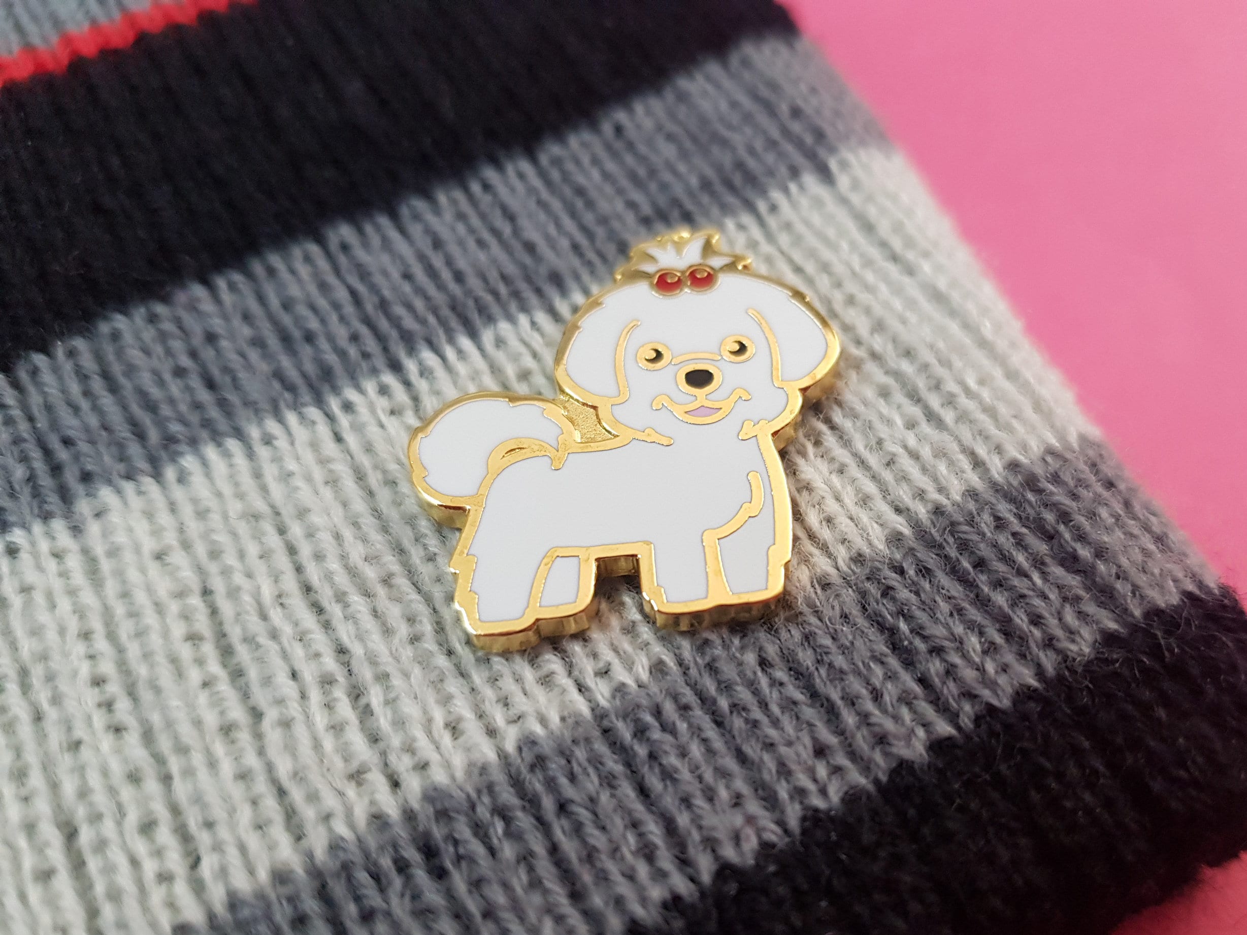 Maltese Dog Pin-badge - Etsy