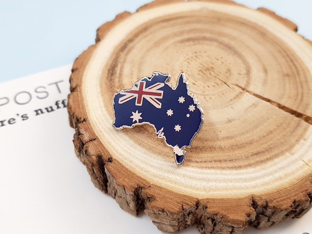 Australia Map Pin Badge - Etsy