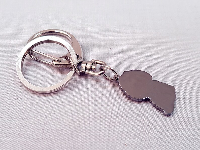 Poodlewhite Dog Keychain - Etsy