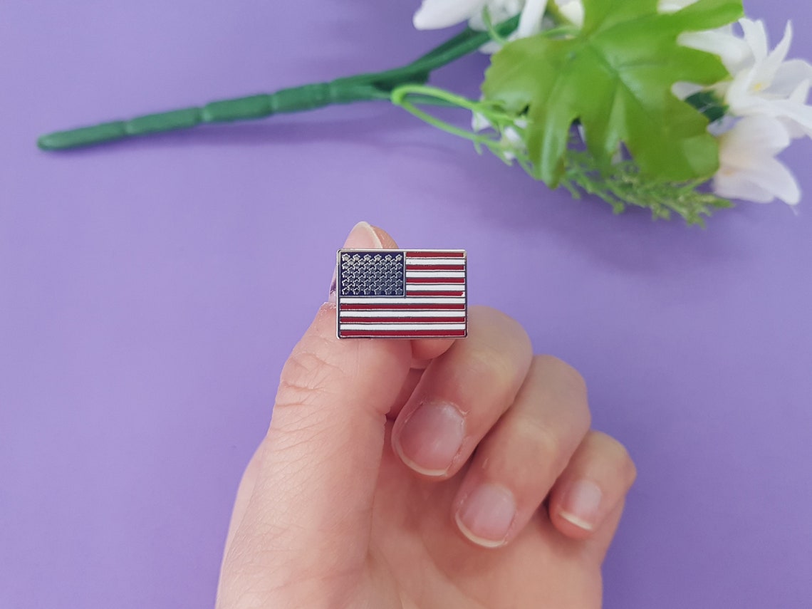 United States of Americausa Flag Pin Badge | Etsy