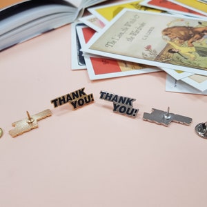 THANK YOU Pin Badge - Etsy