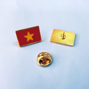 Vietnam Flag Pin Badge - Etsy