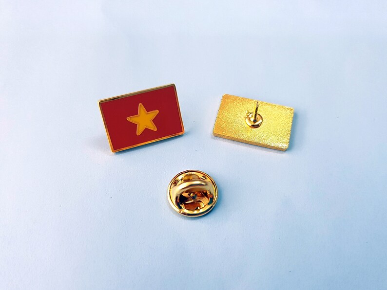 Vietnam Flag Pin Badge - Etsy