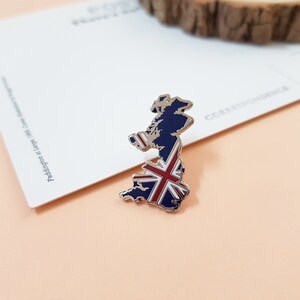 The United Kingdom Map Pin Badge - Etsy