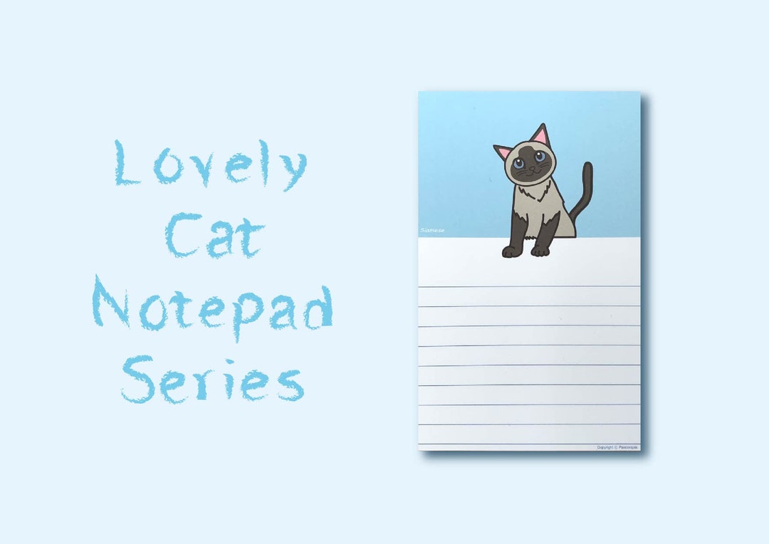 Siamese Notepad - Etsy