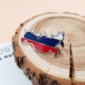 Russia Map Pin Badge - Etsy