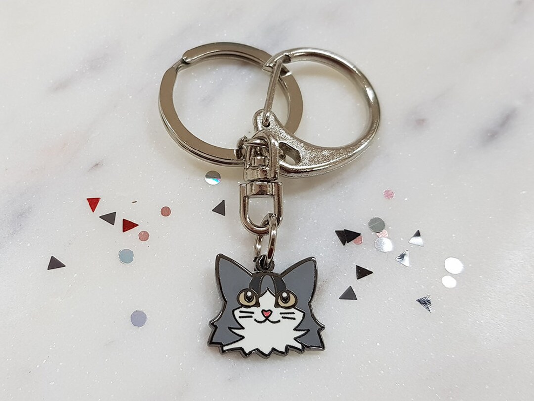 Norwegian Forest Cat Keychain - Etsy