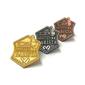 Barista Antique Pin Badge - Etsy