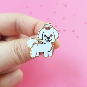 Maltese Dog Pin-badge - Etsy