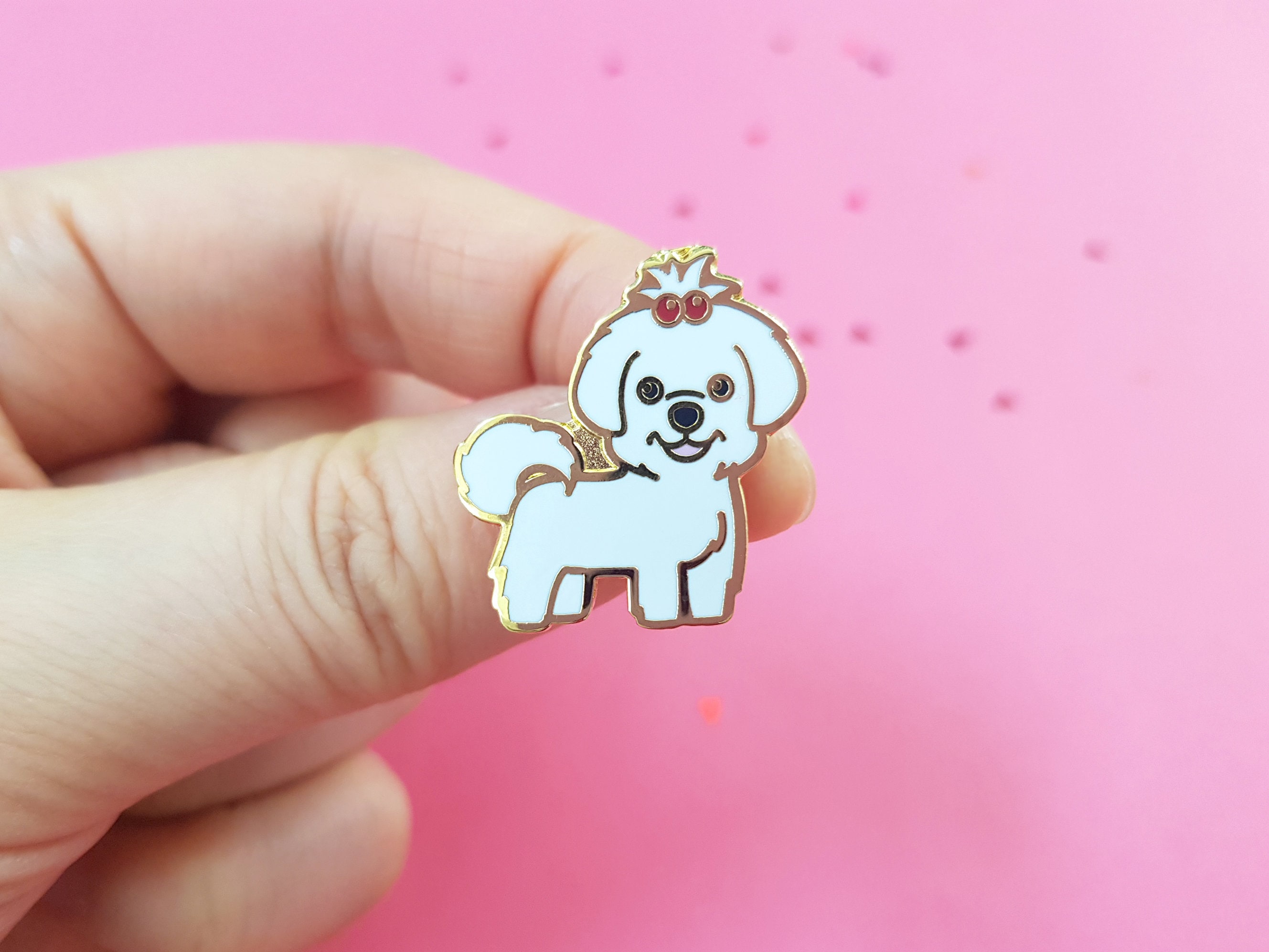 Maltese Dog Pin-badge | Etsy